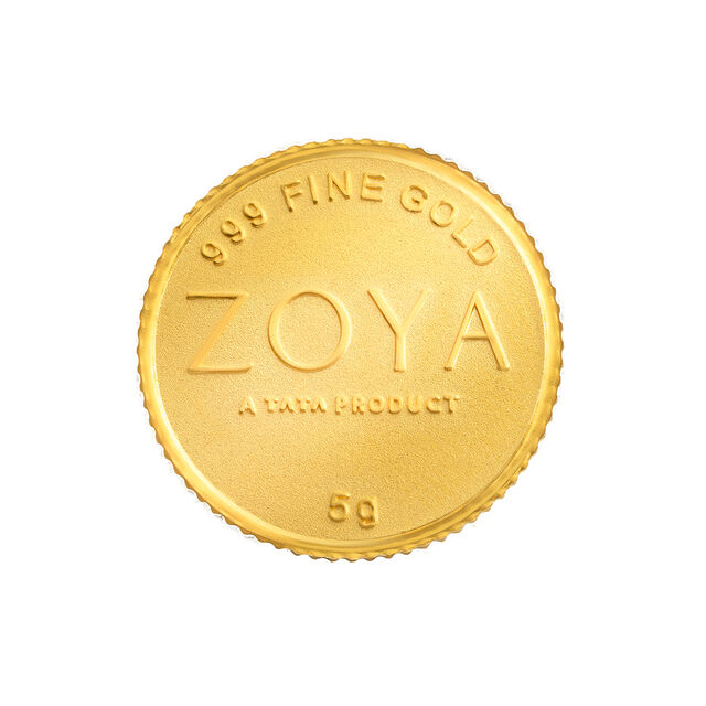 5G Gold Coin with Laxmi Motif