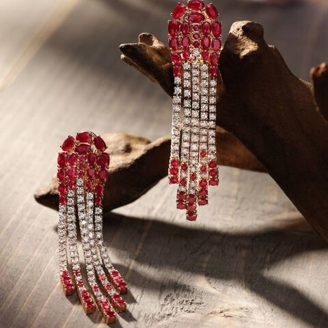 zoya ruby earrings