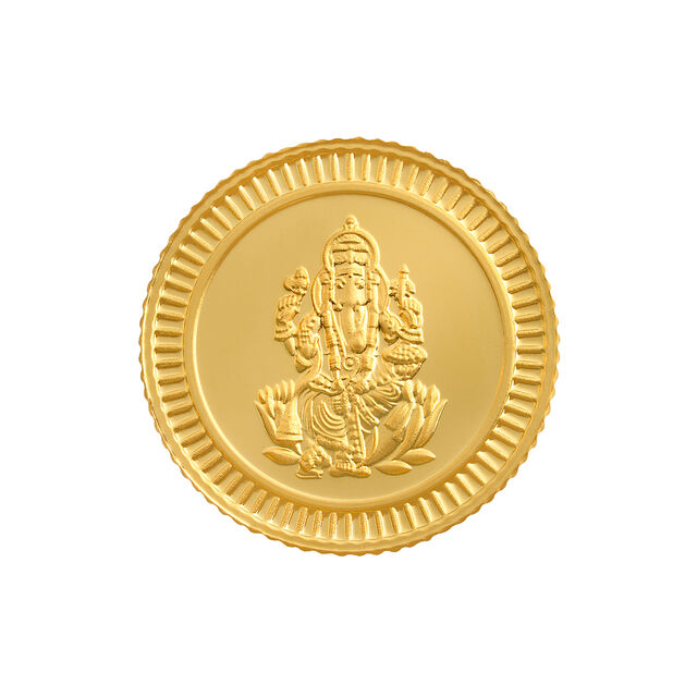 10G Gold Coin with Ganesha Motif