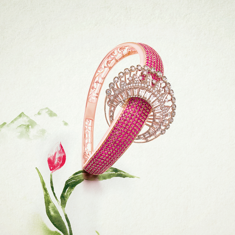 Tulip Bangle With Diamond Crown | Zoya A TATA Product