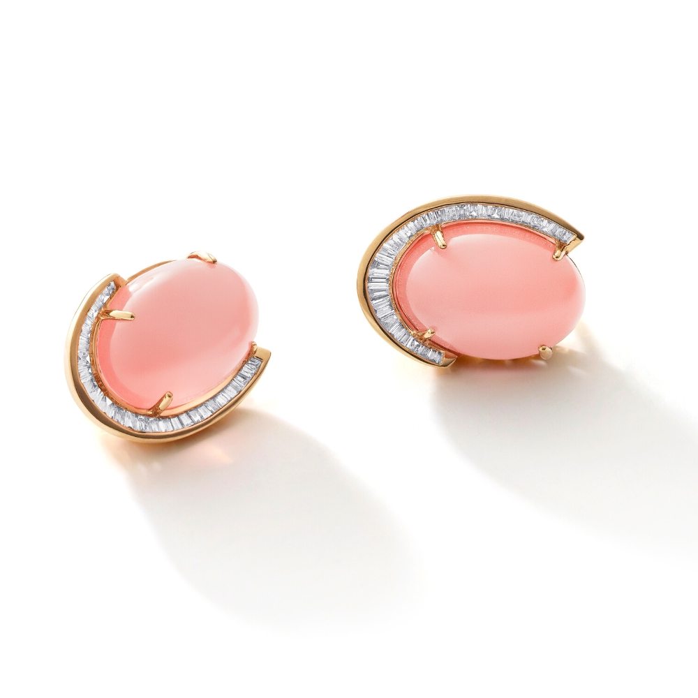 Colosseum Rose Quartz Earrings | Zoya A TATA Product